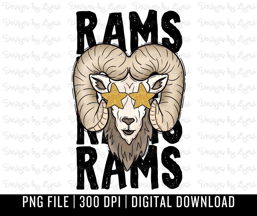 Rams Preppy Mascot PNG Digital Design - Ram Mascot - School Spirit ...