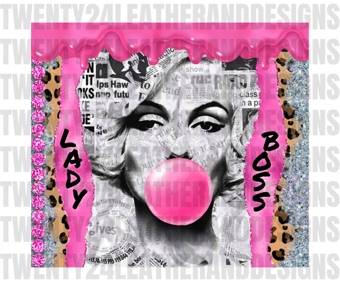 Pink Lady Boss Tumbler Design PNG - Sublimation Designs - 20oz Straight ...