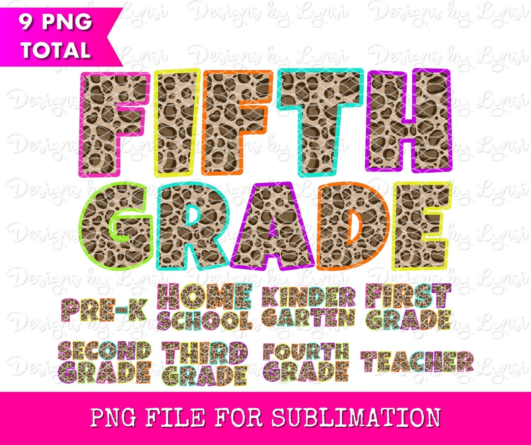 Leopard School BUNDLE PNG Digital Design - Back to School Design ...