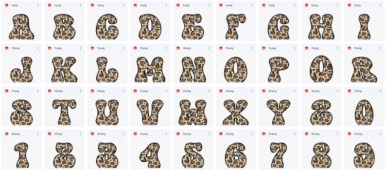 Retro Alphabet Uppercase Letters & Numbers - PNG Digital Download ...