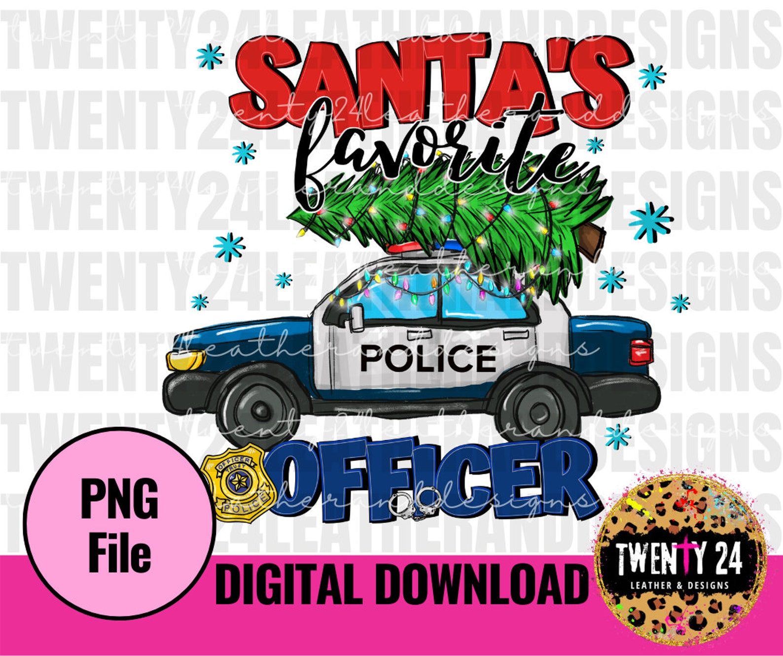 Santa's Favorite Officer PNG Digital Download - Sublimation Design ...