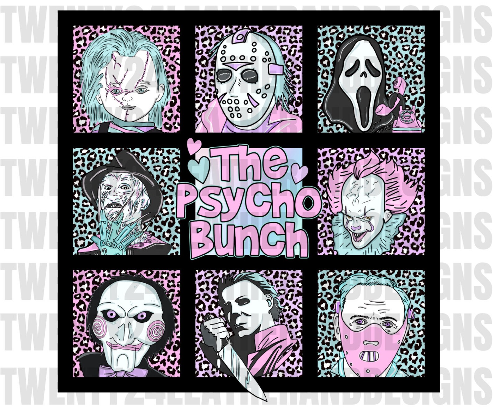 The Psycho Bunch PNG Digital Download Sublimation Design - Etsy