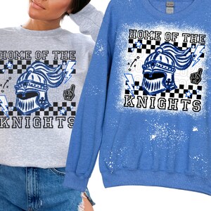 Knights Blue Preppy Mascot PNG Digital Design - Checkered Mascot ...