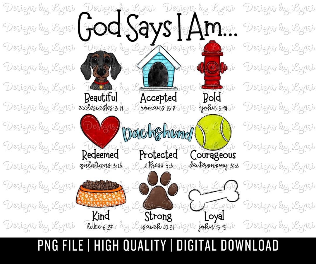 God Says I Am PNG Digital Design - Christian Sublimation Design - God ...