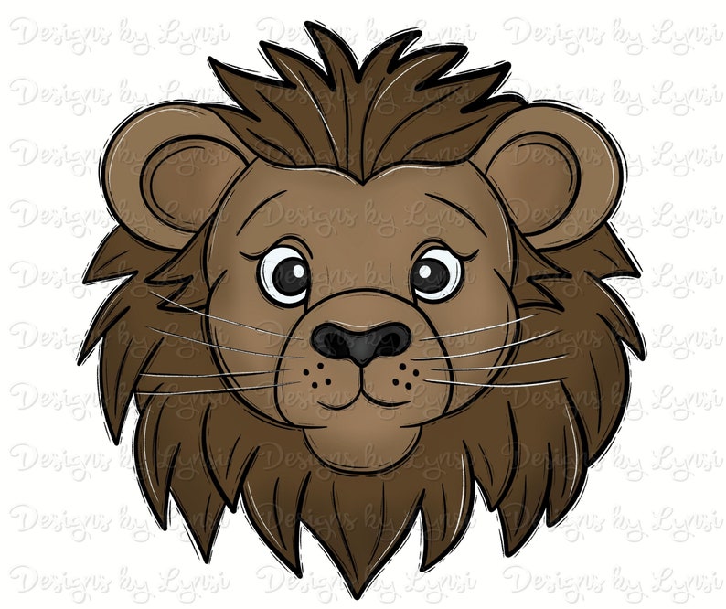 Lion School Mascot - Doodle Clipart PNG Digital Design - Lion Hand ...