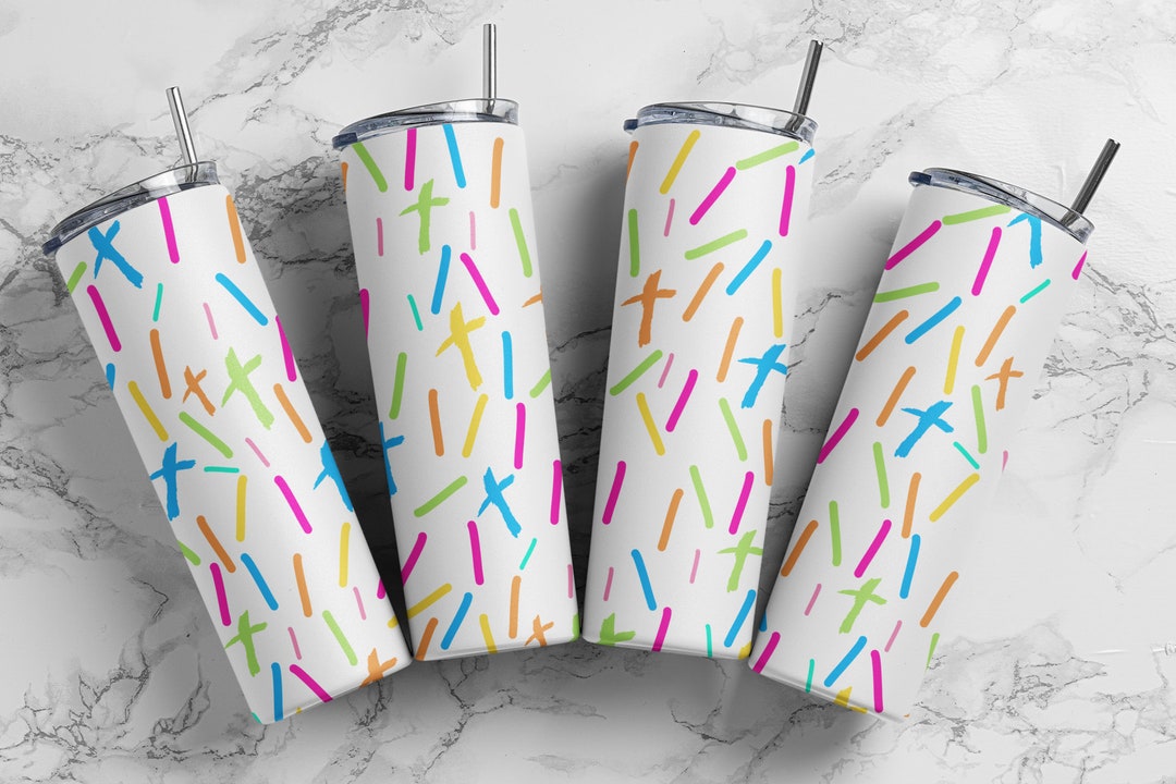 Cross Sprinkles Tumbler Design PNG - Sublimation Designs - 20oz ...