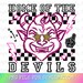 Devils Preppy Mascot PNG Digital Design Checkered Mascot - Etsy