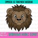 Lion School Mascot Doodle Clipart PNG Digital Design Lion Hand Drawn ...