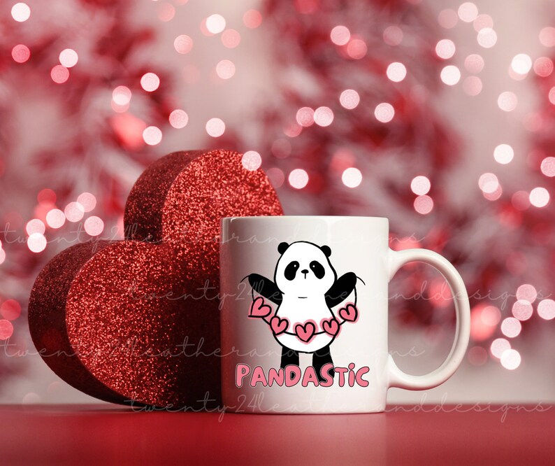 Valentine Panda PNG Digital Download - Sublimation Design - Valentine ...