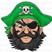 Pirate School Mascot Doodle Clipart PNG Digital Design Pirate Hand ...