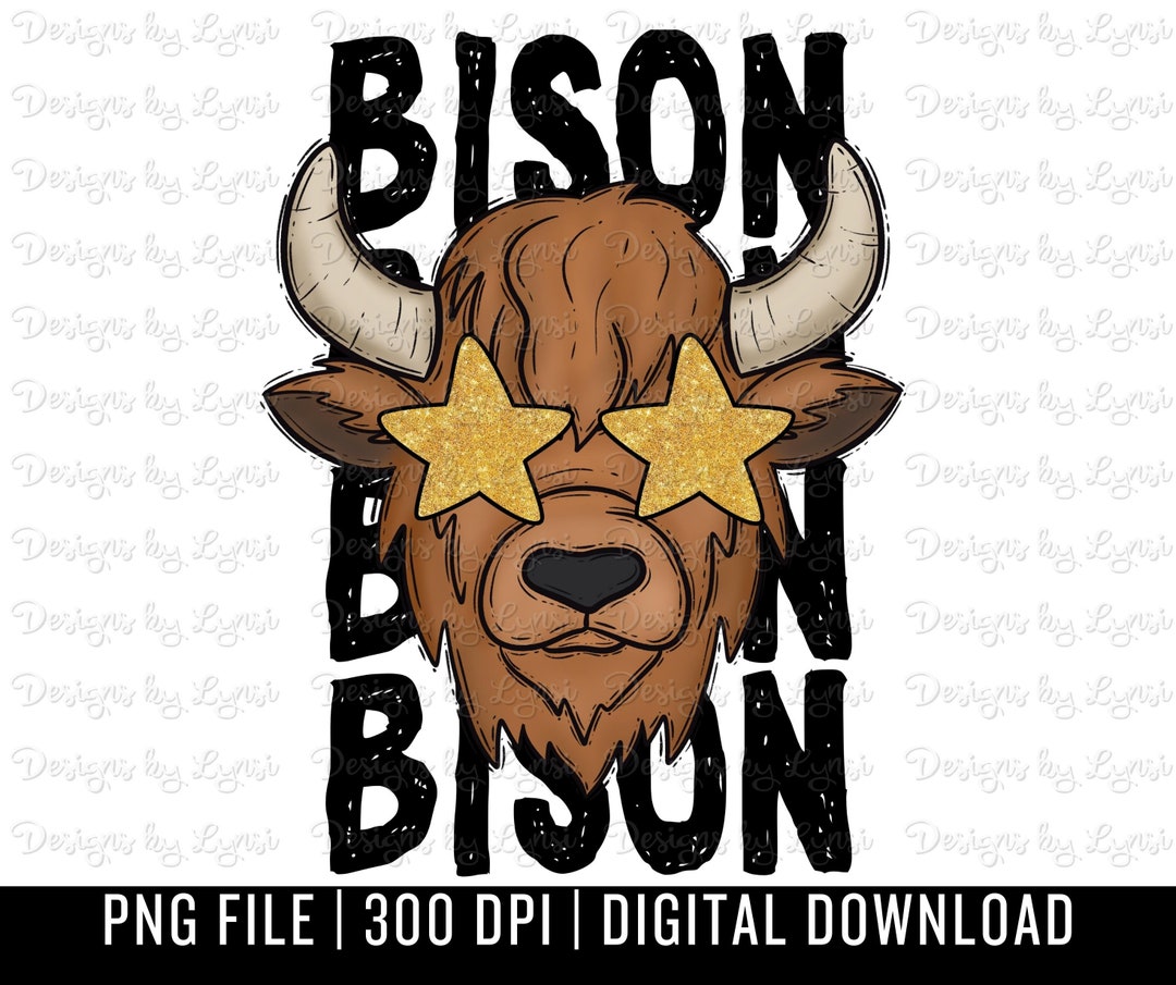 Bison Preppy Mascot PNG Digital Design - Bison Mascot - School Spirit ...