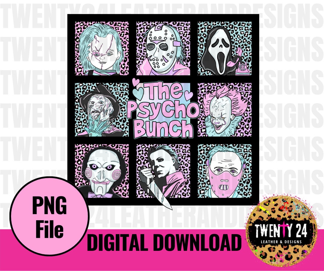 The Psycho Bunch PNG Digital Download Sublimation Design - Etsy
