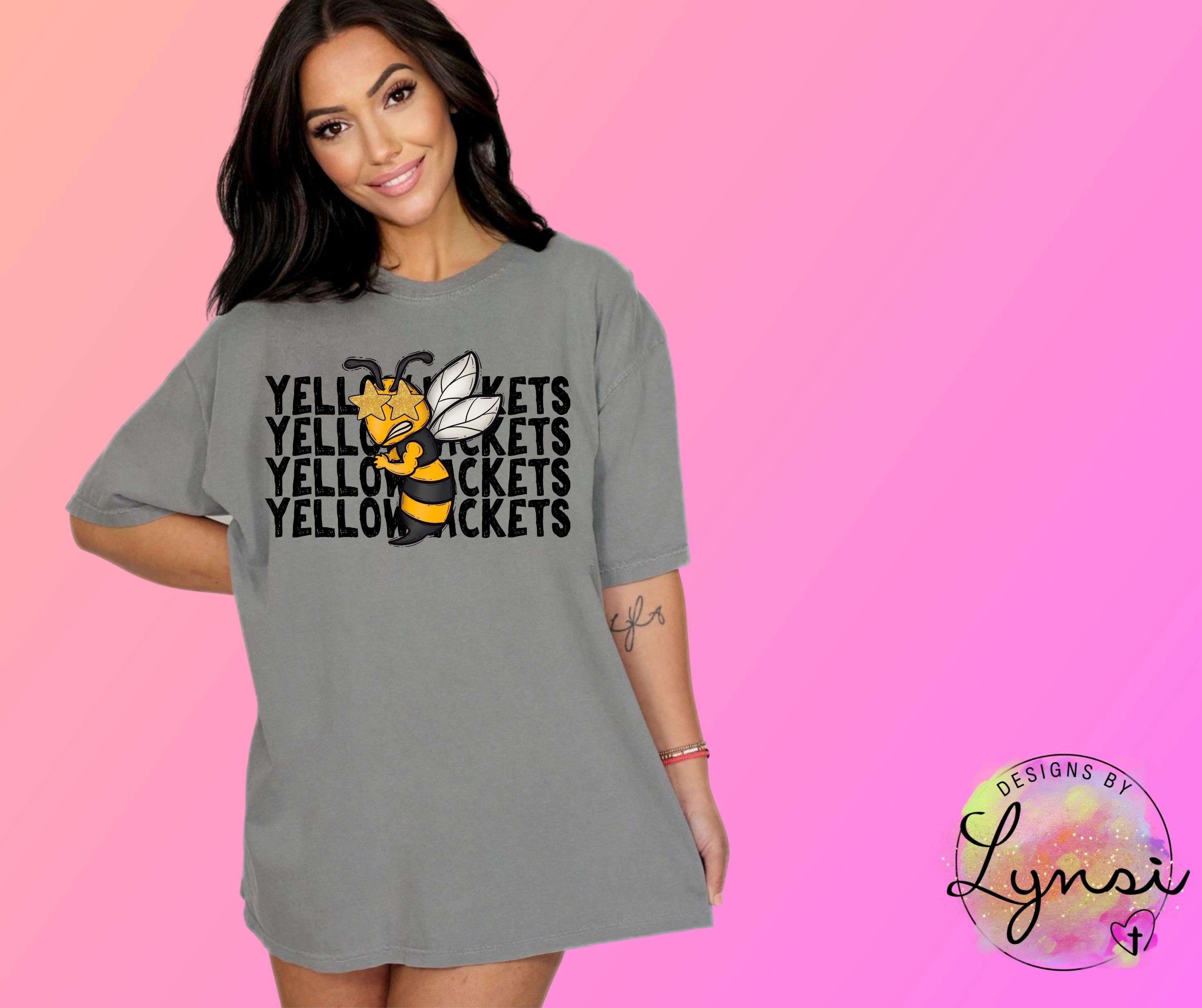 Yellowjackets Preppy Mascot PNG Digital Design - Jacket Mascot - School ...