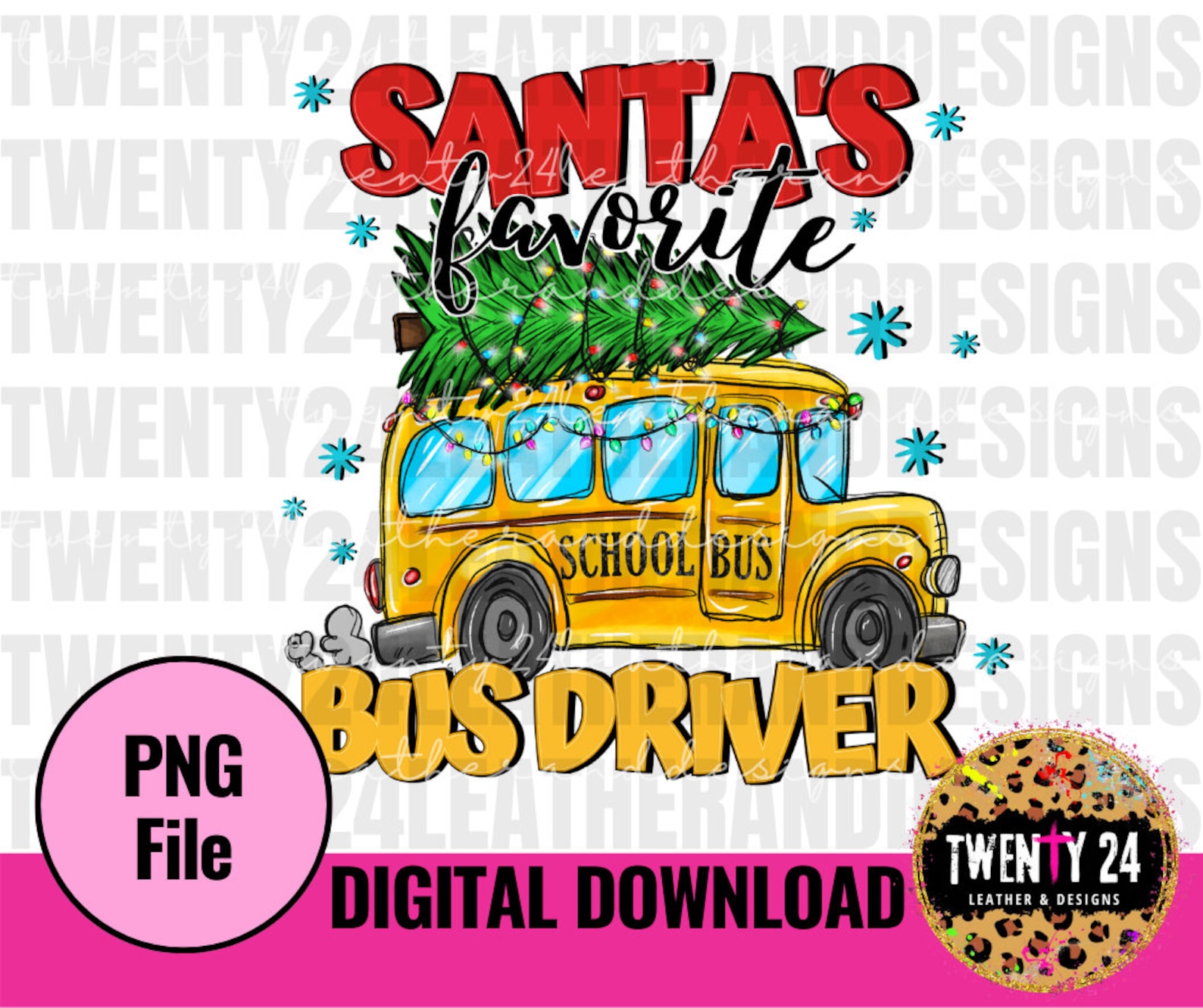 Santa's Favorite Bus Driver PNG Digital Download - Etsy