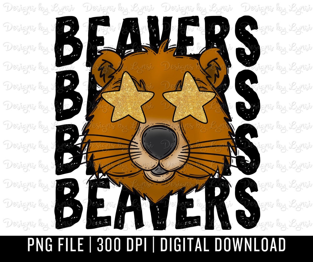Beavers Preppy Mascot PNG Digital Design - Beaver Mascot - School ...