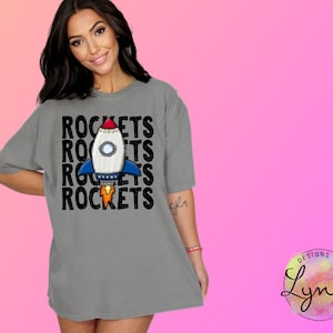 Rockets Preppy Mascot PNG Digital Design - Rocket Mascot - School ...