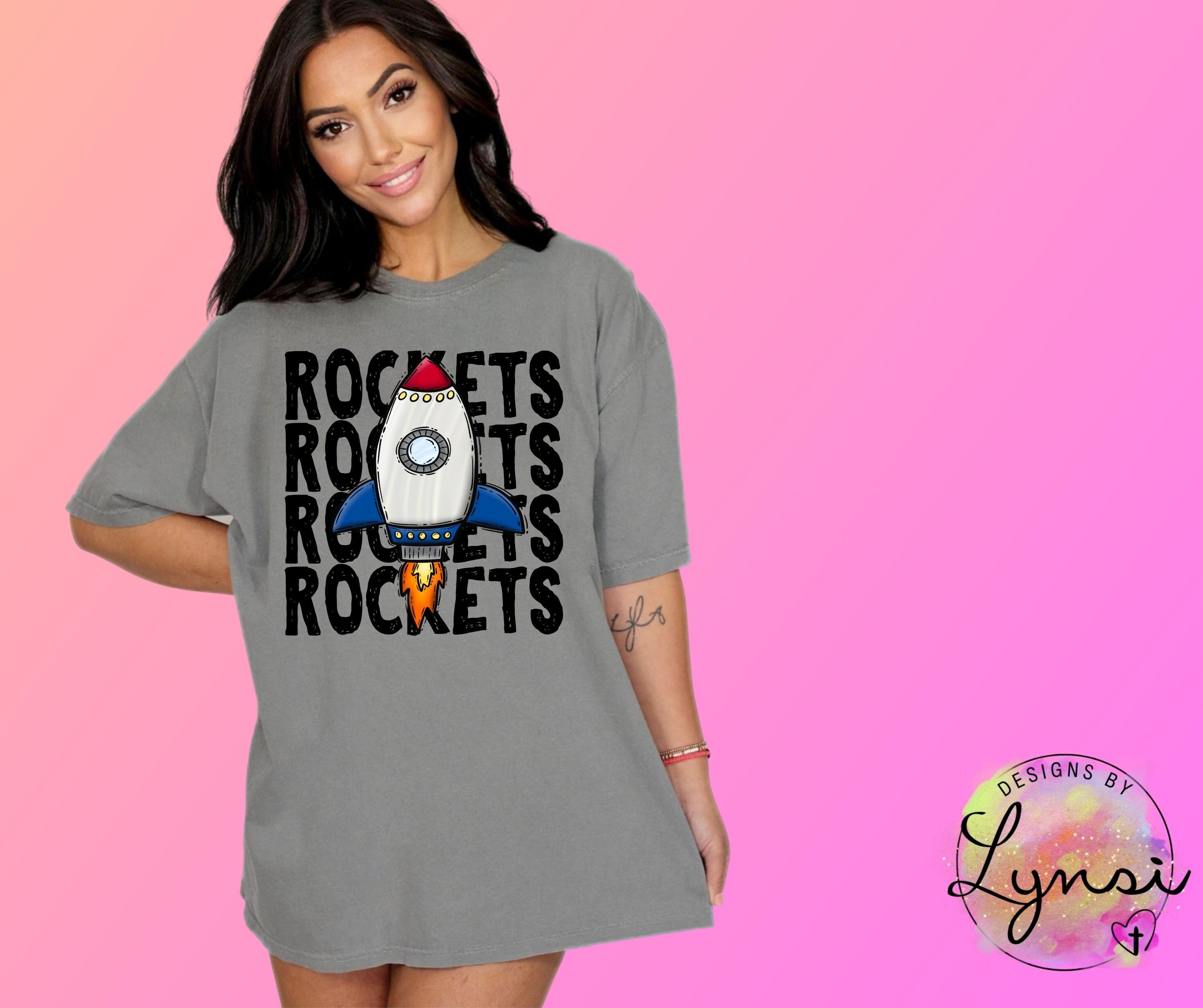 Rockets Preppy Mascot PNG Digital Design - Rocket Mascot - School ...