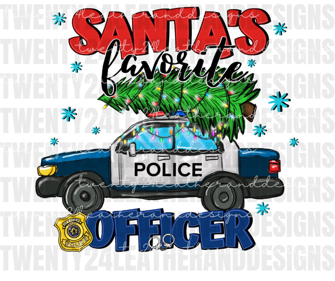 Santa's Favorite Officer PNG Digital Download - Sublimation Design ...