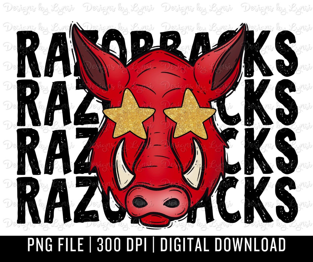 Razorbacks Preppy Mascot PNG Digital Design - Razorback Mascot - School ...