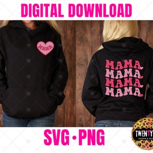 Mama Stacked SVG | PNG Digital Design - Valentines Day Svg - Trendy ...