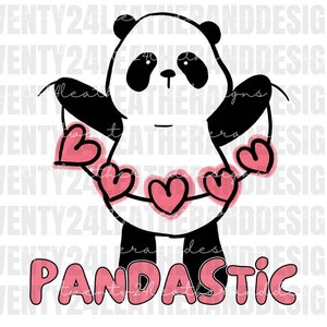 Valentine Panda PNG Digital Download - Sublimation Design - Valentine ...