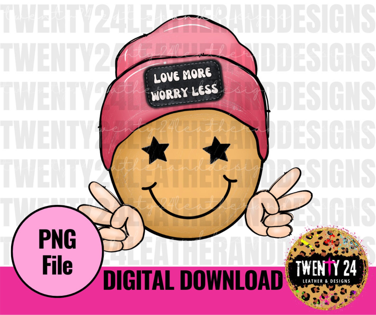 Love More Worry Less PNG Digital Download - Sublimation Design ...