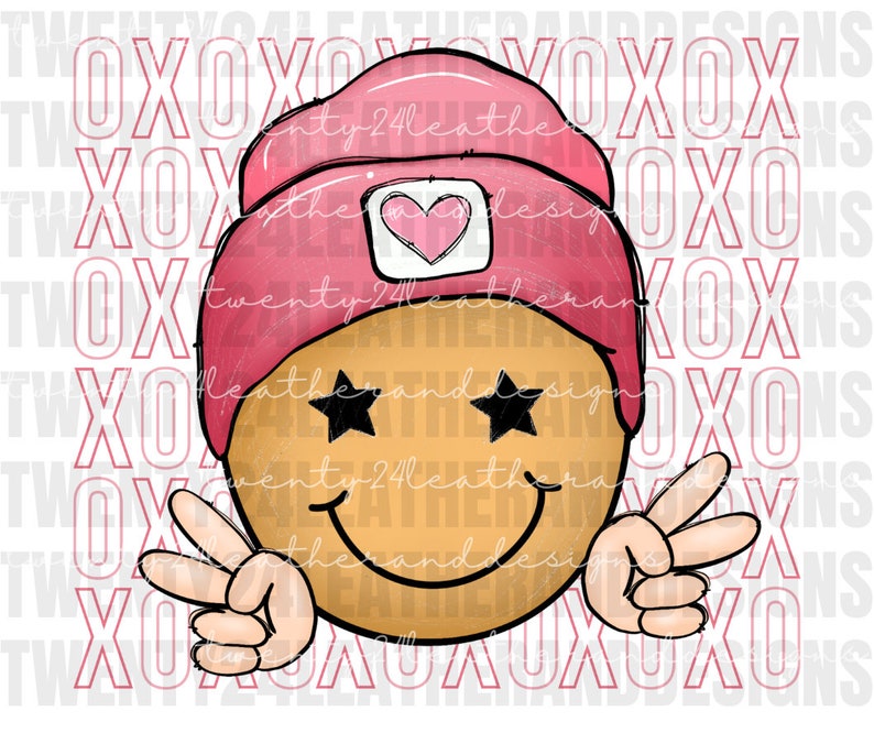 Smiley Face XOXO PNG Digital Download Sublimation Design - Etsy