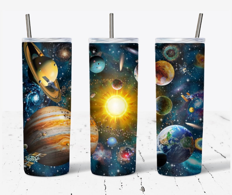 Planets Solar System Tumbler Design PNG Sublimation Designs - Etsy