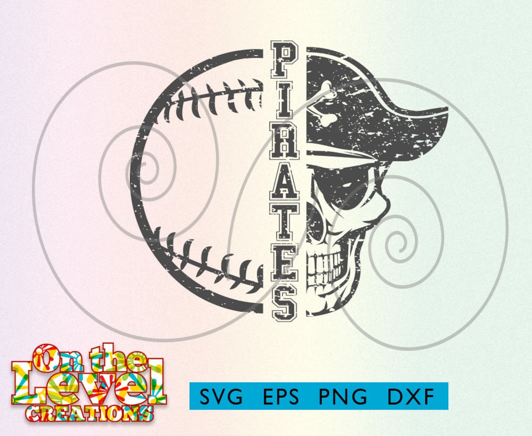 Pirates Baseball Black Vertical Cutfile Svg Dxf Png Eps Instant ...