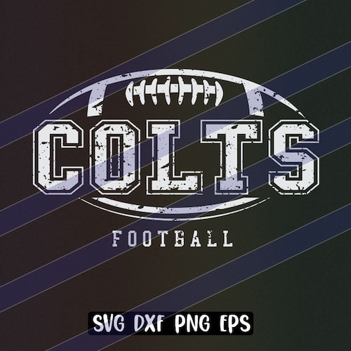 Colts Football Svg Dxf Png Eps Cricut Cutfile School Football - Etsy