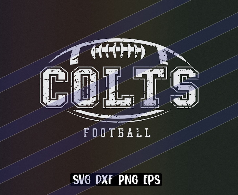 Colts Football Svg Dxf Png Eps Cricut Cutfile School Football Cheer ...