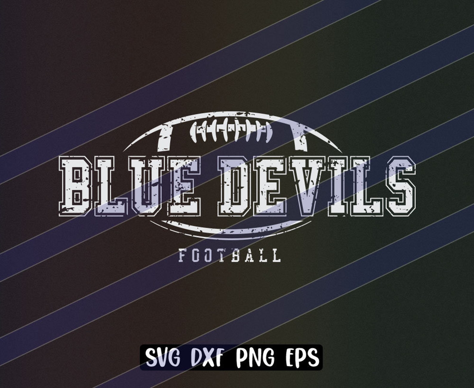 Blue Devils Football Svg Dxf Png Eps Cricut Cutfile School - Etsy