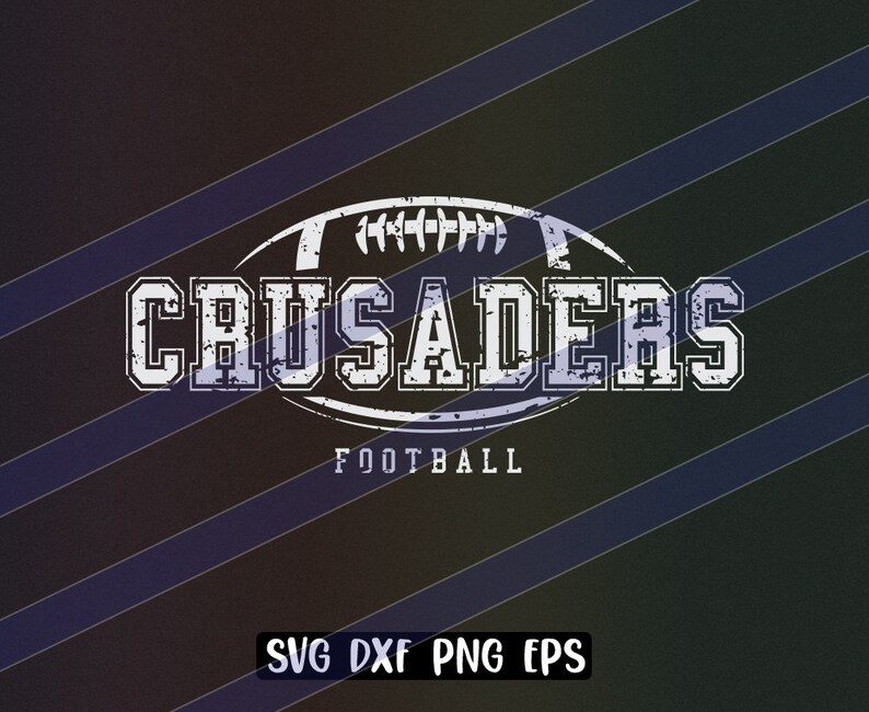 Crusaders Football Svg Dxf Png Eps Cricut Cutfile School - Etsy