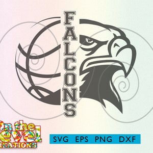 Falcons Basketball Cutfile Download Svg Dxf Png Eps School Spirit ...