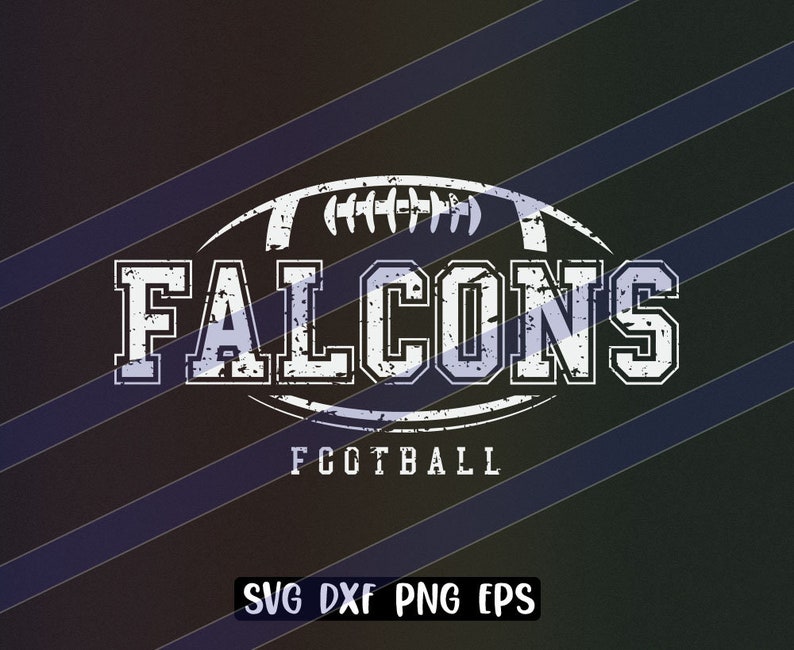 Falcons Football Svg Dxf Png Eps Cricut Cutfile School Cheer Team ...