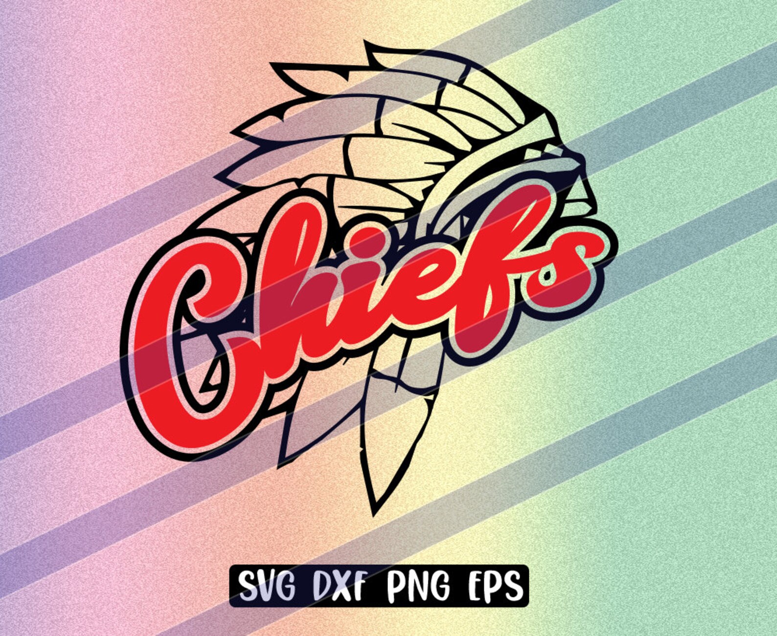 Chiefs Headdress Cutfile Download Svg Dxf Png Eps School Spirit ...