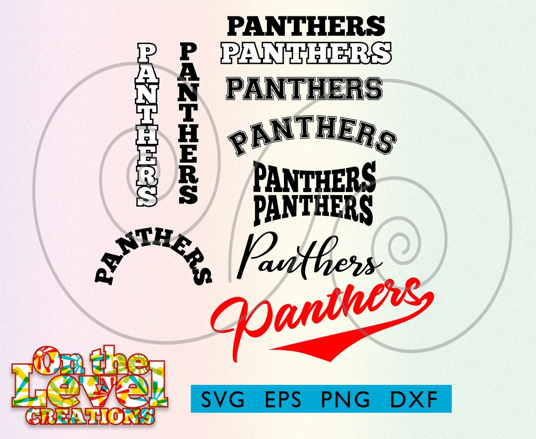 Panthers Words Bundle Svg Dxf Png Eps Cricut Cutfile School Football ...