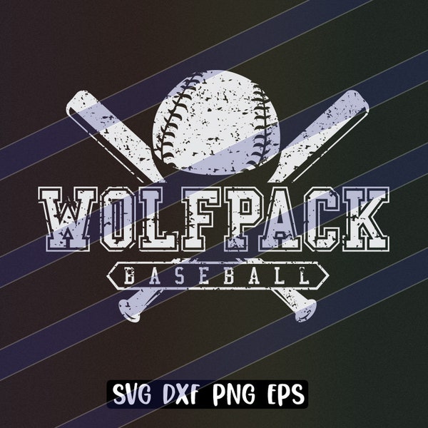 Wolfpack Baseball Svg - Etsy
