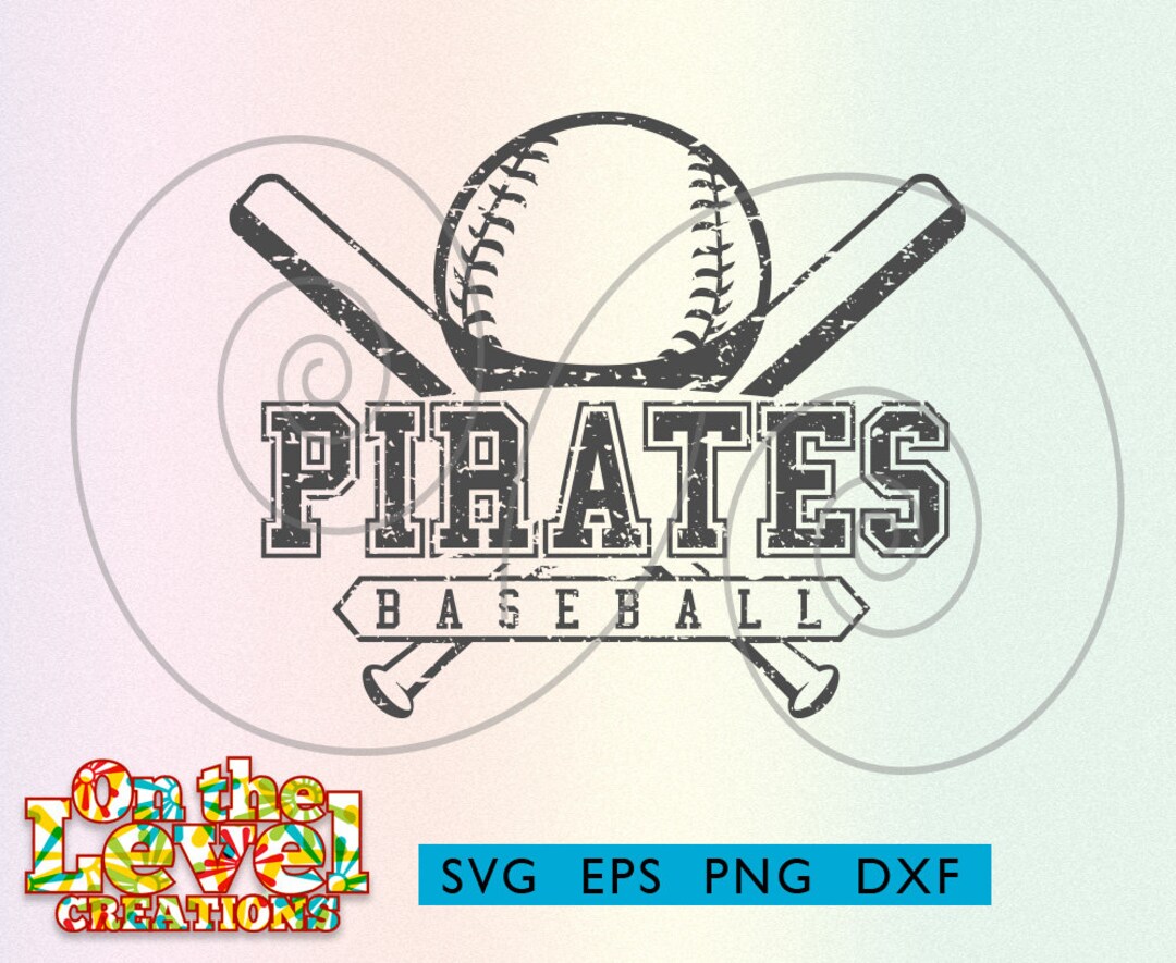 Pirates Baseball Black Cutfile Svg Dxf Png Eps Instant Download Vector ...