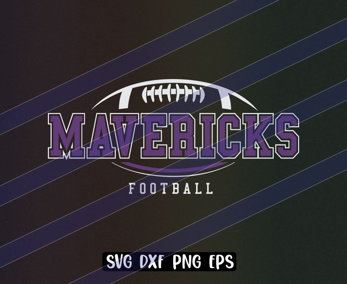 Mavericks Football Svg Dxf Png Eps Cricut Cutfile School - Etsy