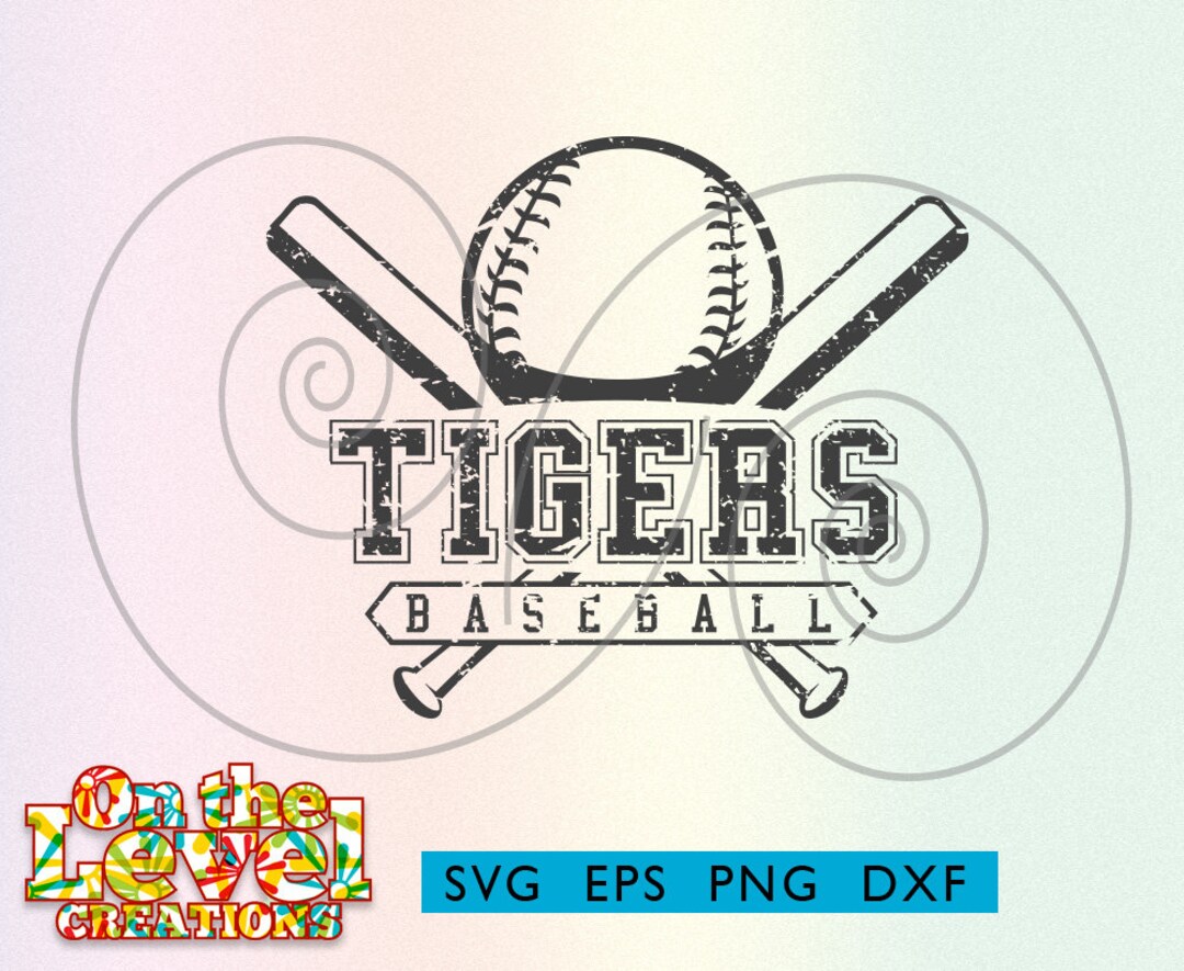 Tigers Baseball Black Cutfile Svg Dxf Png Eps Instant Download Vector ...