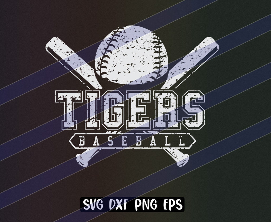 Tigers Baseball Cutfile Download Svg Dxf Png Eps Instant Download ...