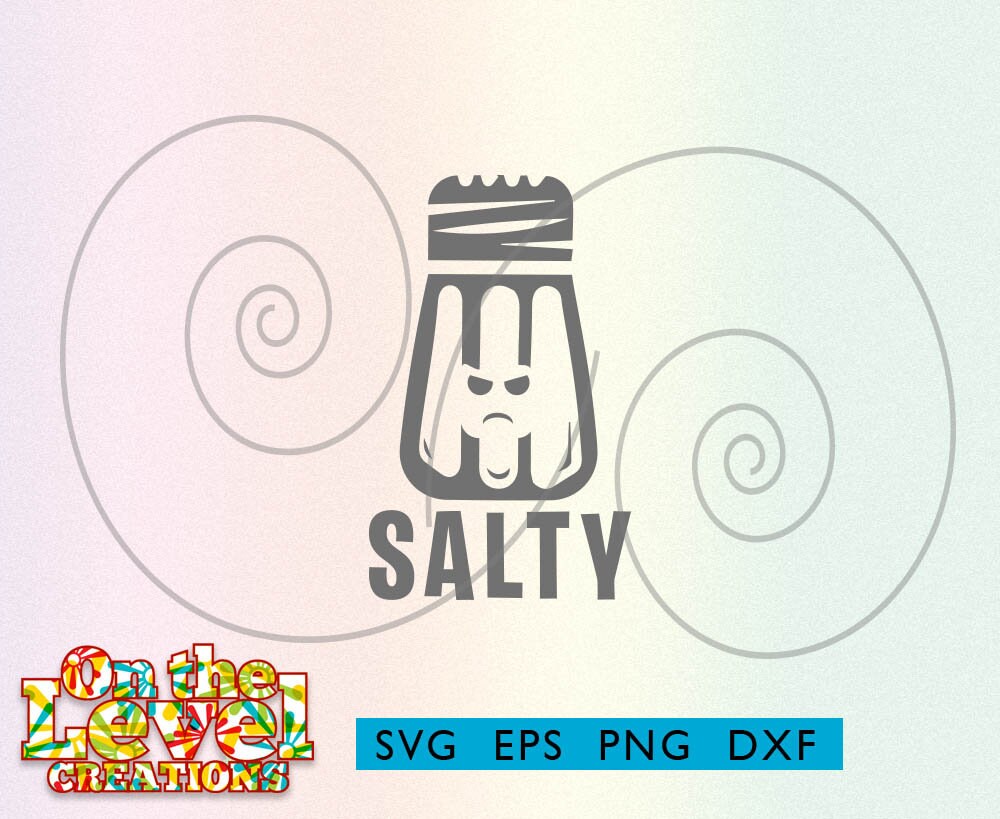 Salty Shaker Svg Dxf Png Eps Angry Salt Shaker Cutfile Instant Download ...