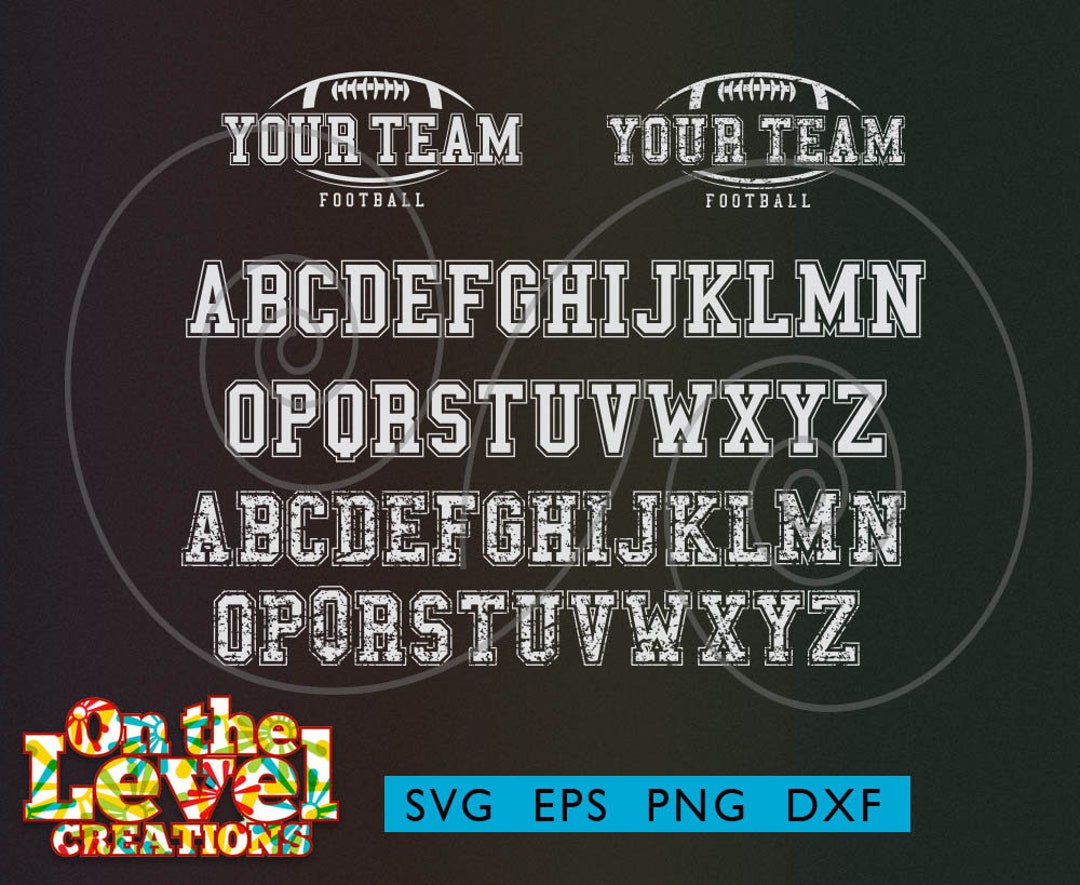 DIY Football Logo Solid and Distressed Cutfile Download Svg Dxf Png Eps ...
