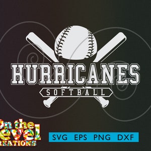 Hurricanes Softball Cutfile Download Svg Dxf Png Eps Instant Download ...