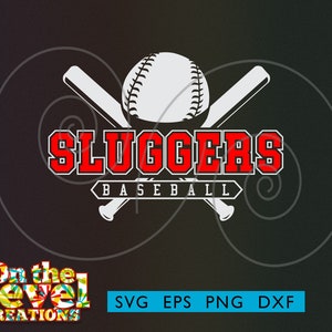 Sluggers Baseball Cutfile Download Svg Dxf Png Eps Instant Download ...