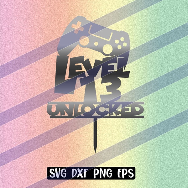 Level 13 Unlocked Cake Topper - Etsy Australia