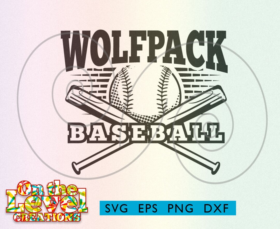 Wolfpack Baseball Cutfile Download Svg Dxf Png Eps Instant Download Vector School Spirit Logo - Etsy