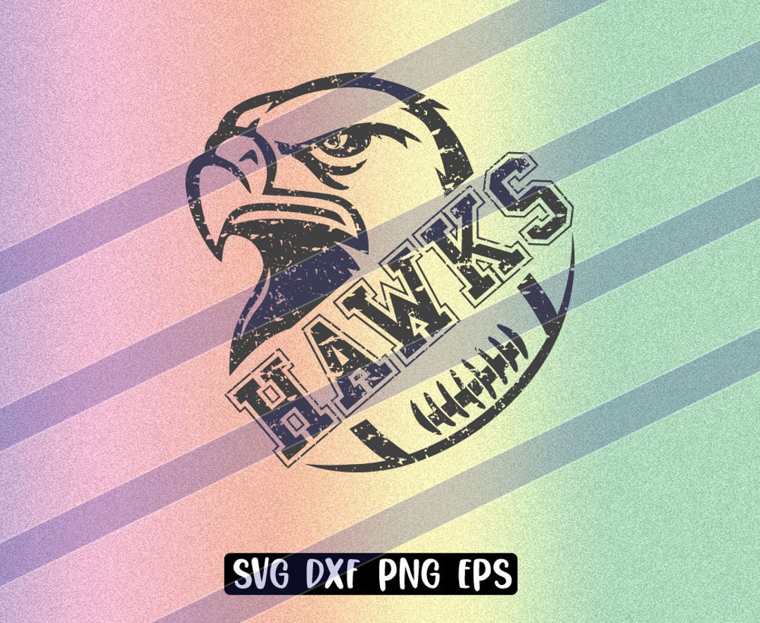 Hawks Football Svg Dxf Png Eps Cricut Cutfile School Football Cheer ...