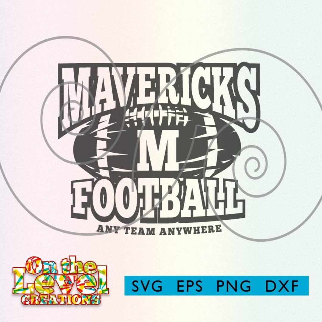 Mavericks Football Svg Dxf Png Eps Cricut Cutfile School Football Cheer ...